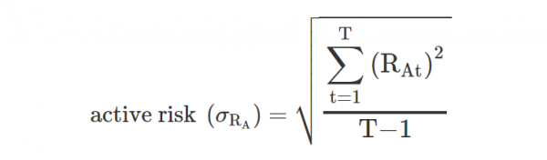 Active Share and Active Risk – CFA Study Guide